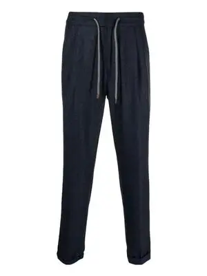 Brunello Cucinelli Drawstring Pleated Trousers - Black