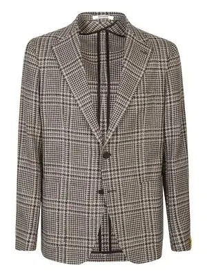 Tagliatore Tagliatore Montecarlo Checked Blazer Gray