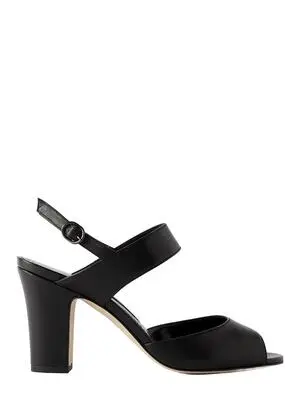 Manolo Blahnik Open-toe High-heeled Sandals With Buckle Detail - Black