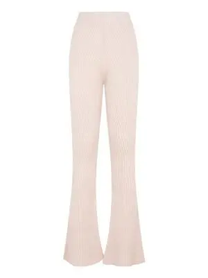 Peserico High-waist Knitted Flared Trousers - Pink