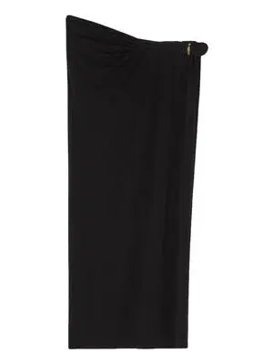 Versace Gathered-detail Midi Skirt - Black