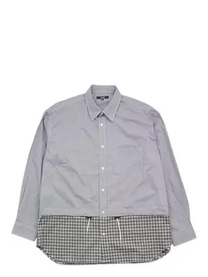 COMME DES GARÇONS Checkered Drawstring Shirt Black/White
