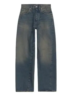 SUNFLOWER Logo Patch Straight-leg Jeans - Dirty Blue