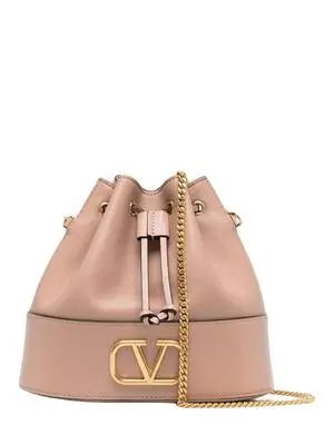 Valentino Garavani Vlogo Signature Mini Bucket Bag - Cinnamon Rose