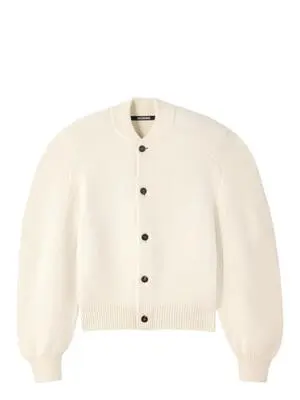 Jacquemus The Pallone Knitted Cardigan - White