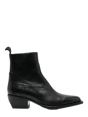 GOLDEN GOOSE Pointed Toe Ankle Boots - Black