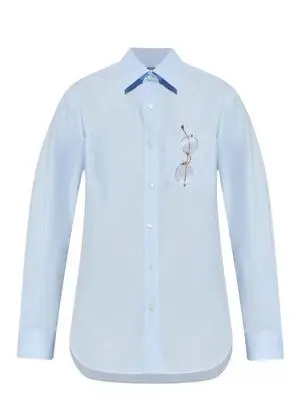 Moschino Moschino Long Sleeve Shirt With Eyeglasses Print No