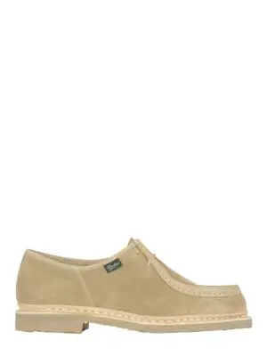 Paraboot Micka Lace-up Suede Moccasins - Nude