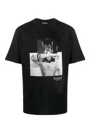 Neil Barrett Pattern Printed T-shirt - Black