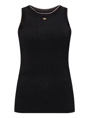 Amiri Logo-plaque Ribbed Tank Top - Black
