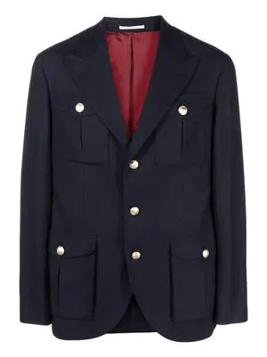 Brunello Cucinelli Single-breasted Blazer - Black