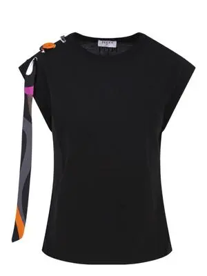 EMILIO PUCCI Emilio Pucci Sleeveless Graphic Print Cotton Top
