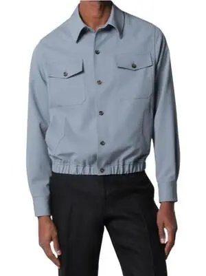 LARDINI Buttoned Shirt Jacket - Grey
