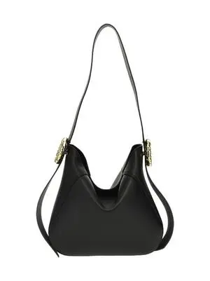 LANVIN Logo Embossed Melodie Hobo Bag - Black