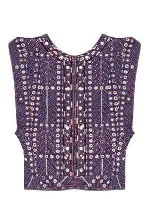 Isabel Marant Étoile Geometric Print Top - Purple