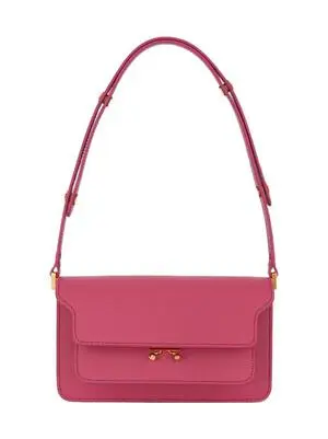 Marni Trunk E/w Foldover Top Shoulder Bag - Red