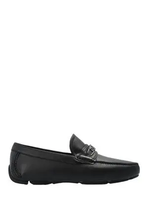 FERRAGAMO Logo Detail Loafers - Black