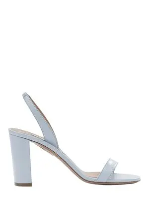 AQUAZZURA Round Toe High Heeled Sandals - Light Blue