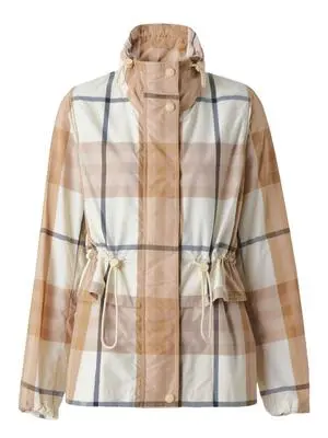 BURBERRY Burberry Checked Drawstring Waist Jacket