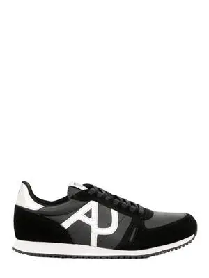 Emporio Armani Lace-up Athletic Sneakers - Black