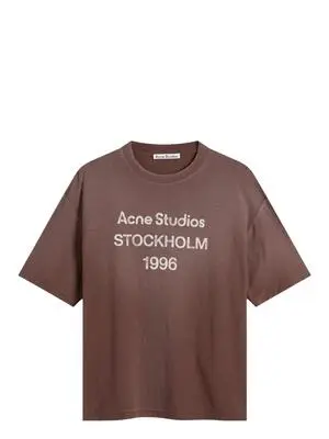 Acne Studios Acne Studios Logo Printed Crewneck T-Shirt No