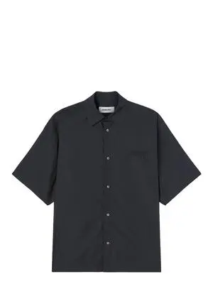 AMBUSH Logo-patch Buttoned Shirt - Black