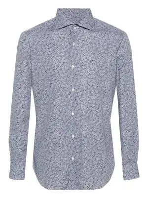 BARBA NAPOLI Printed Shirt - Gray