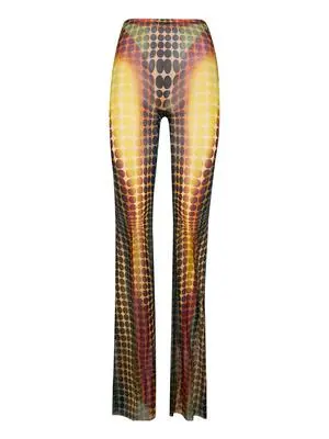 JEAN PAUL GAULTIER Optical Print Flared Trousers - Multicolor