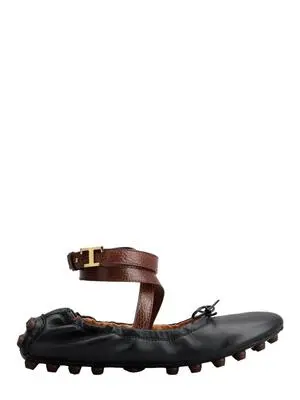 TOD'S Gommino Wraparound Ballerina Flats - Black