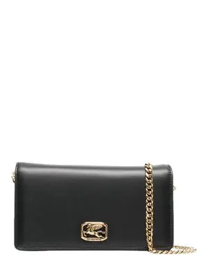 Etro Unicorn Logo Leather Crossbody Bag - Black