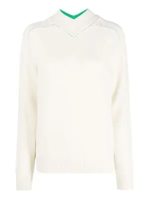 Bottega Veneta Knitted Wool Jumper - White