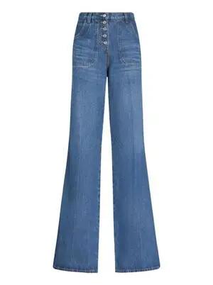 ETRO Etro High-Waisted Flared Jeans With Embroidered Detail