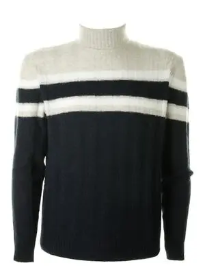 Eleventy Long Sleeve Ribbed Knit Sweater - Black