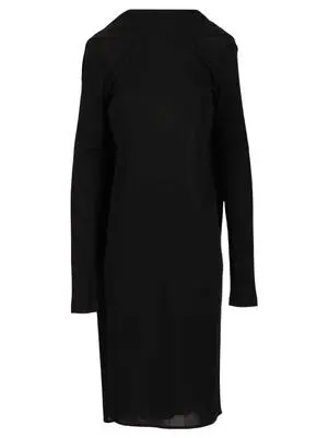 TOTEME High Neck Cape Effect Dress - Black