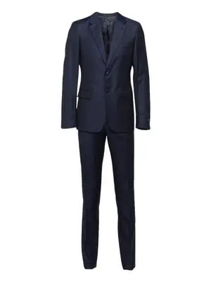 Prada Single-breasted Wool Suit - Blue