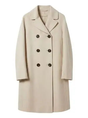 Max Mara Double-breasted Long Sleeve Coat - No