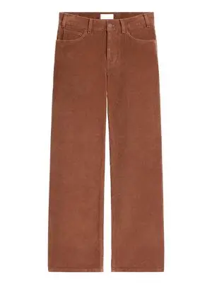 Celine Jolene Jeans In Corduroy - Brown