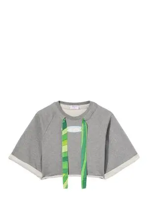 Emilio Pucci Melange-effect Cropped Top - Gray