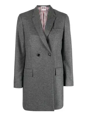 Thom Browne Double-breasted Tailored Coat - Medium Gray