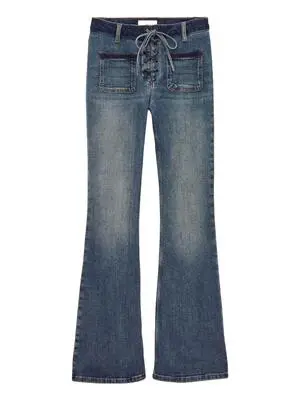 Ba&sh Tie-front Jeans - Blue