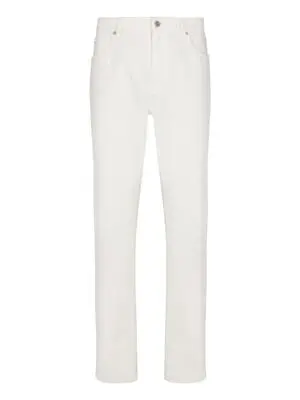 Balmain Straight-cut Denim Jeans - White