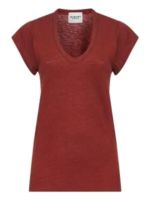 Isabel Marant Étoile Zankou V-neck T-shirt - Red