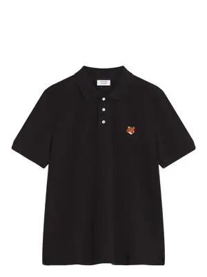 Maison Kitsuné Fox Head Regular Polo Shirt - Black