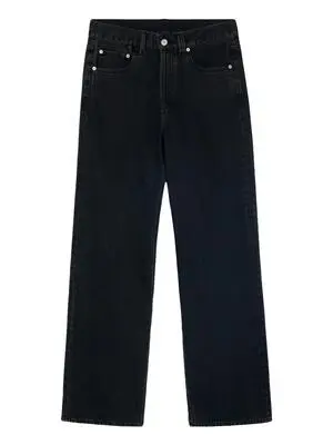 Jacquemus Logo Detailed Straight-leg Jeans - Black