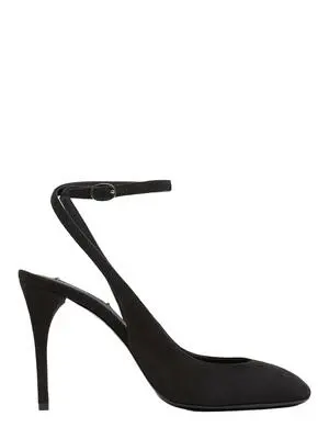Alaïa Round Toe High Heel Pumps With Ankle Strap - Black