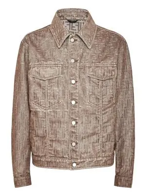 Fendi Ff Monogram Denim Jacket - Nude