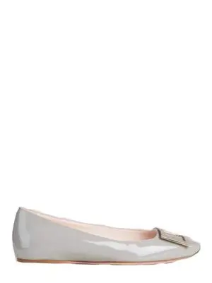 ROGER VIVIER Trompette Buckle Ballerina Flats - Grey