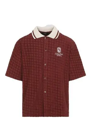 Amiri Logo Embroidered Button-up Shirt - Red