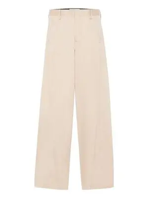 LANVIN Button Detailed Straight Leg Pants - Nude