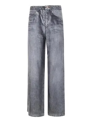 PIERRE-LOUIS MASCIA Pierre-Louis Mascia Belted Waist Denim Trousers Gray